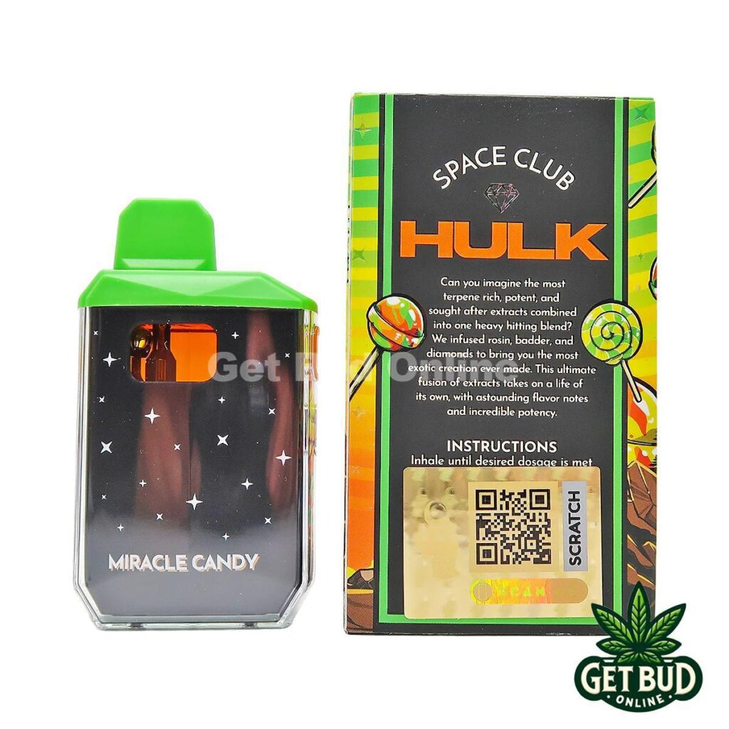 Space Club 3g Hulk Bar (Badder + Rosin + Diamonds) Disposable Vape ...